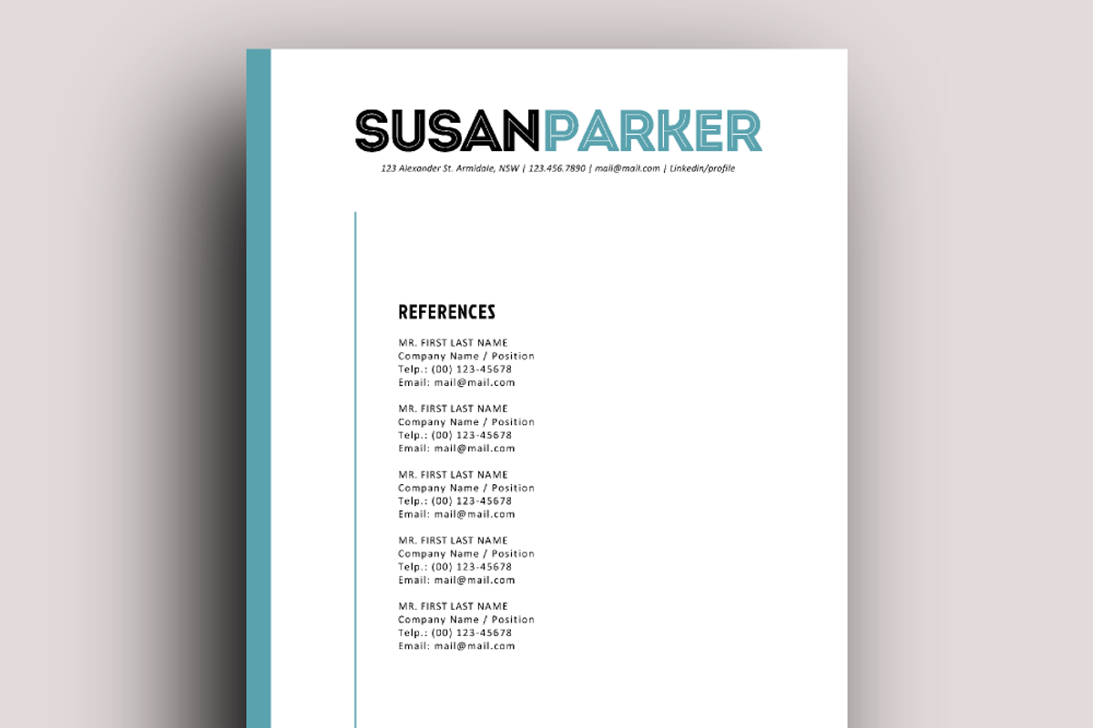 Bold modern resume template, a Resume Template by Inkpower