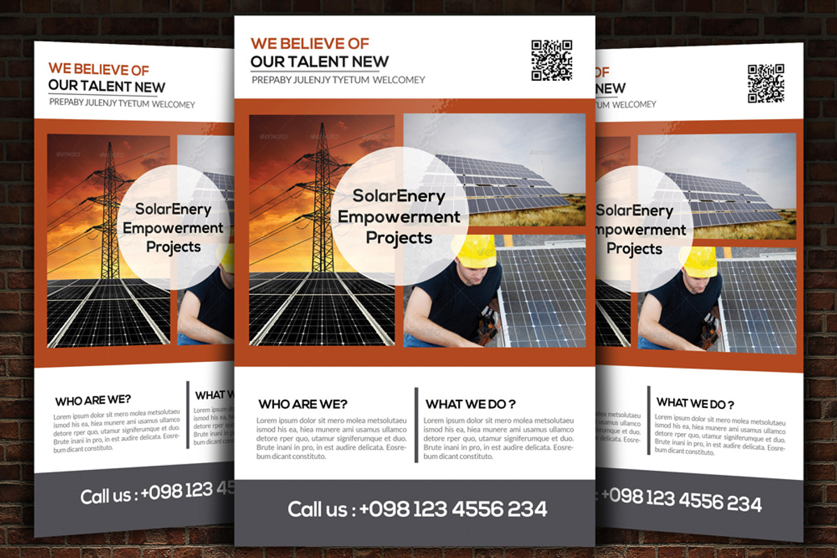 Solar Energy Flyer Template, a Flyer Template by Psd Templates