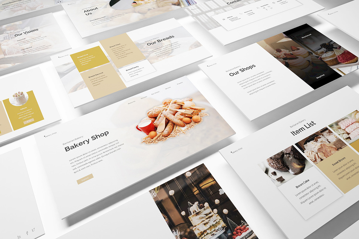 Bakery Powerpoint Template, a Presentation Template by Formatika Studio