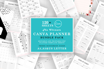 Customizable Planner Page Templates, a Stationery Template by Studio Kitsch