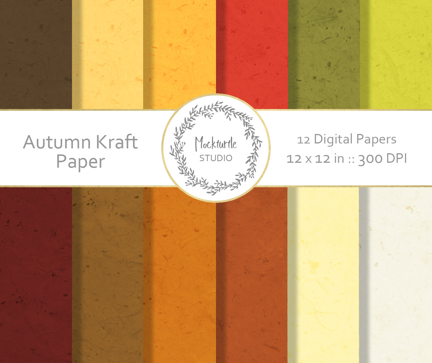Autumn Kraft Paper digital paper, a Texture Graphic by MockTurtleStudio