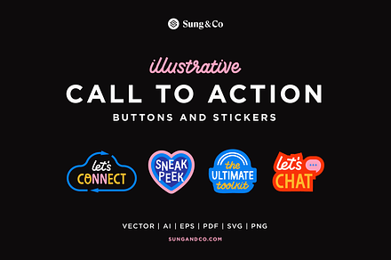 Call to Action Buttons & Styles 1 | Templates & Themes ~ Creative Market