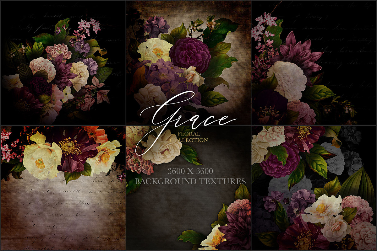 Grace Floral Collection, a Texture Illustration by Eclectic Anthology