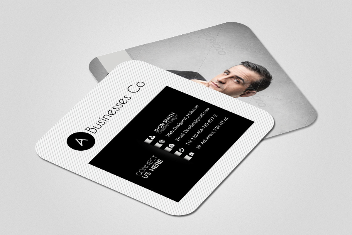 Small Social Card Template, a Business Card Template by Psd Templates
