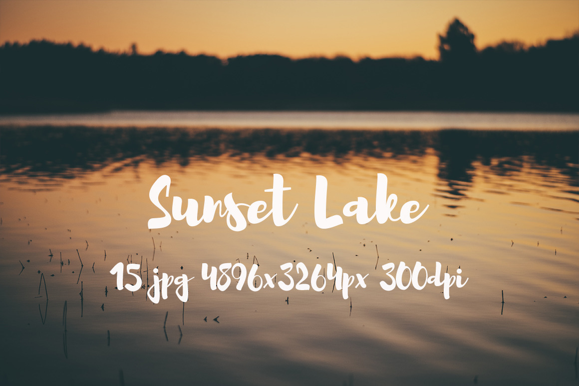 Sunset Lake | Templates & Themes ~ Creative Market