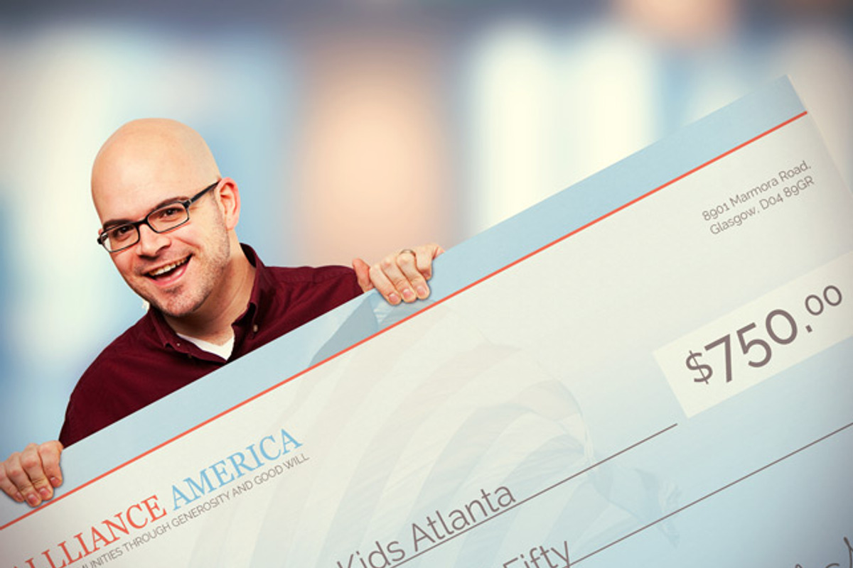 Big Check Mockup Template, a Product Mockup by loswl
