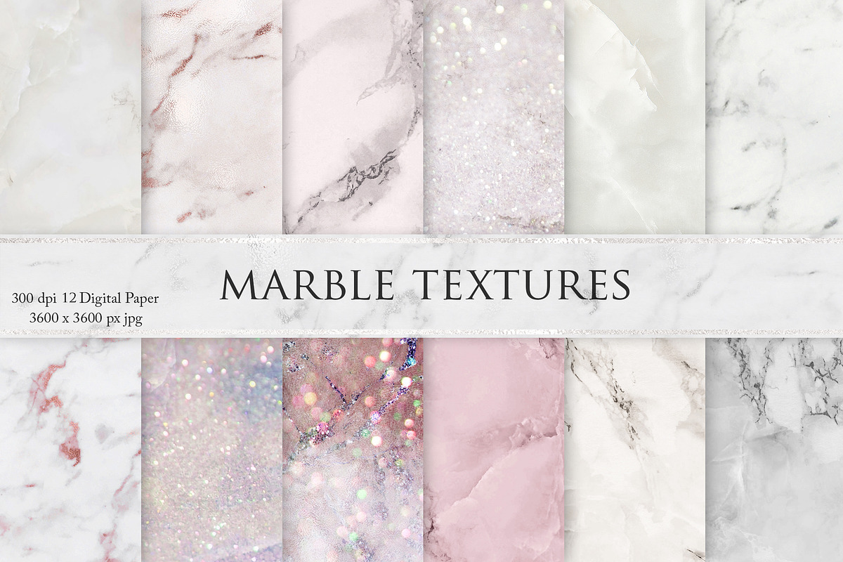 Blush Pink Glitter Marble Textures, a Texture Graphic by by creative paper