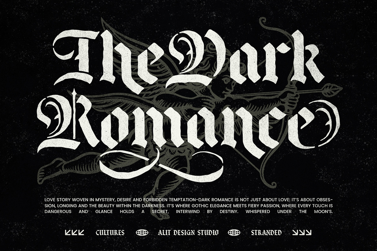 Black male Typeface, a Blackletter Font by alit design