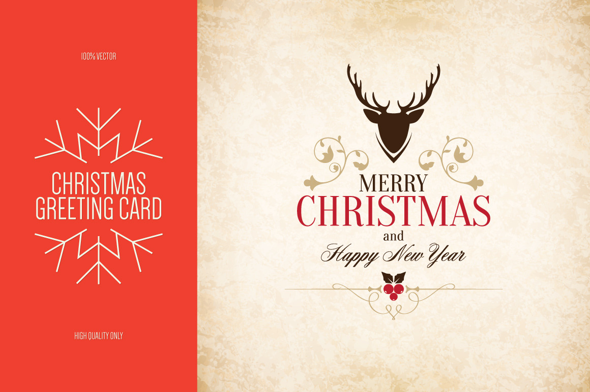 Christmas and New Year greeting card, a Card Template by Restaurant ...
