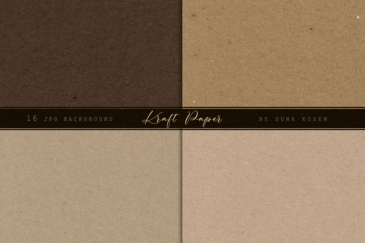 Kraft Paper Backgrounds, a Texture Graphic by Suna Kosem