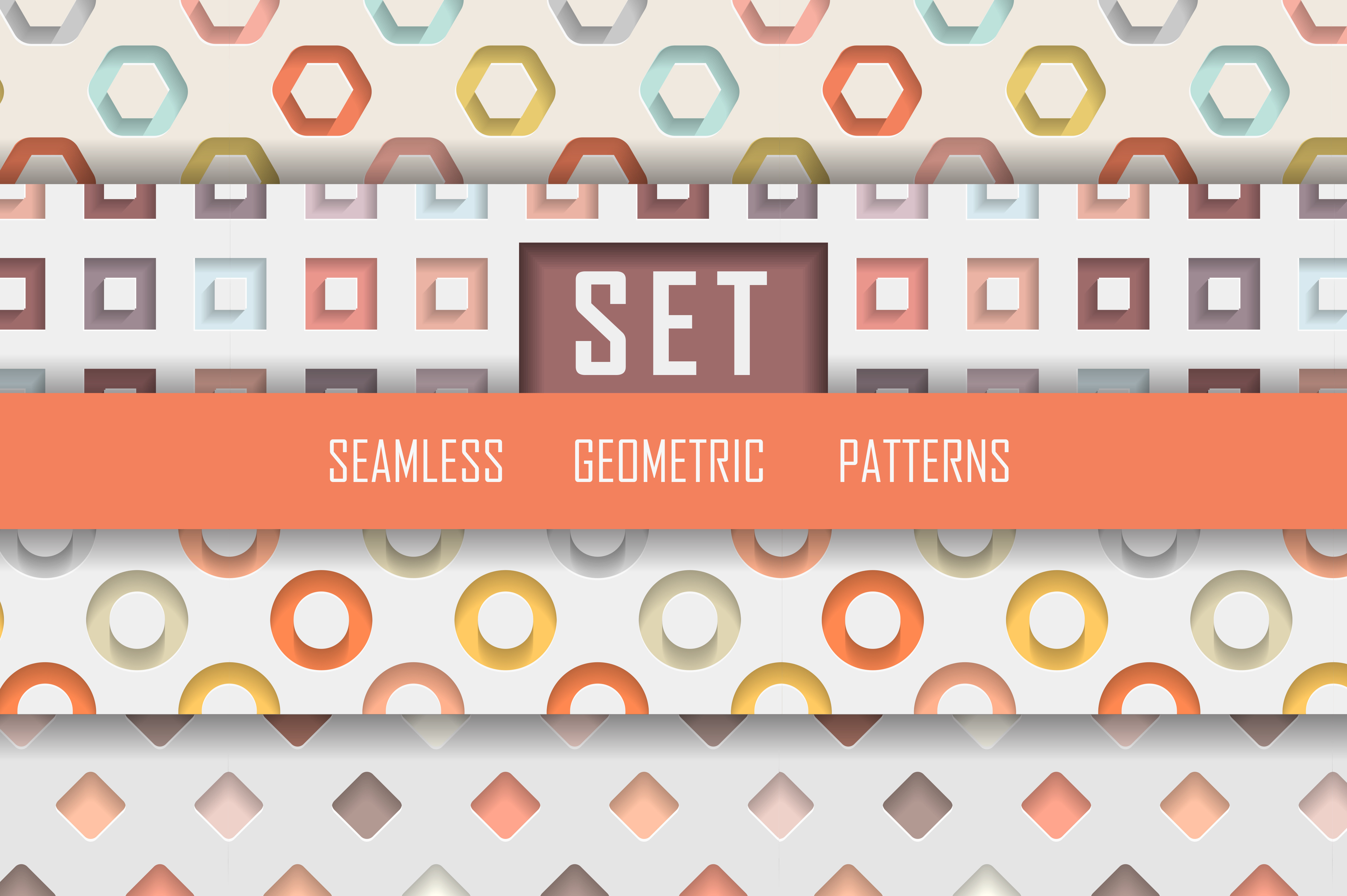 Set of 4 seamless vector patterns, a Pattern Graphic by Crazy nook