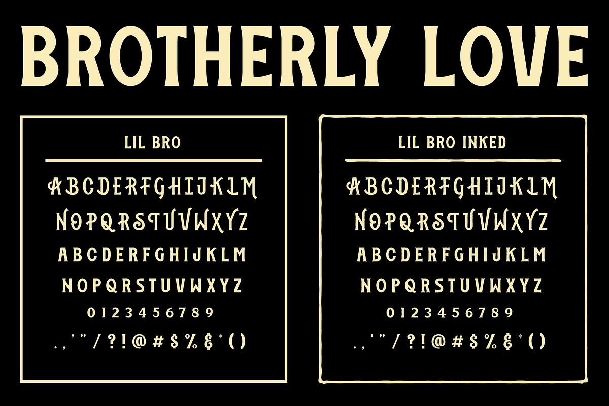 Brotherly Love Font Family, a Font by Brethrendesignco