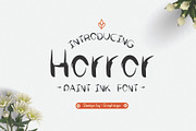 Horror Ink Font, a Handwritten Font by Graphicgo | Creative Market