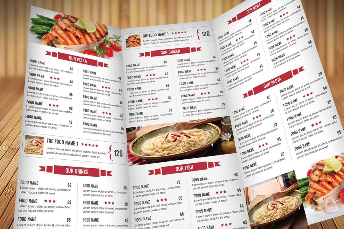Restaurant Food Menu, a Brochure Template by Nody4Design