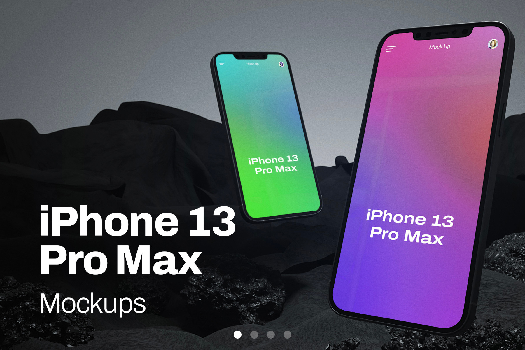 iPhone 13 Pro Max Mockup - 4 Scenes, a Templates & Theme by Andriw_Art ...