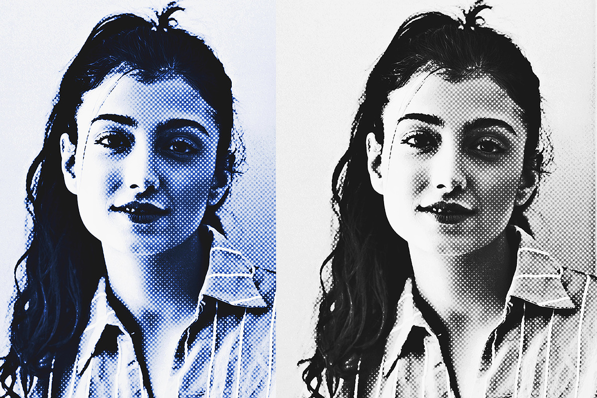Pro Halftone Effect Photoshop Action, an Action Add-On by Studio Retouch