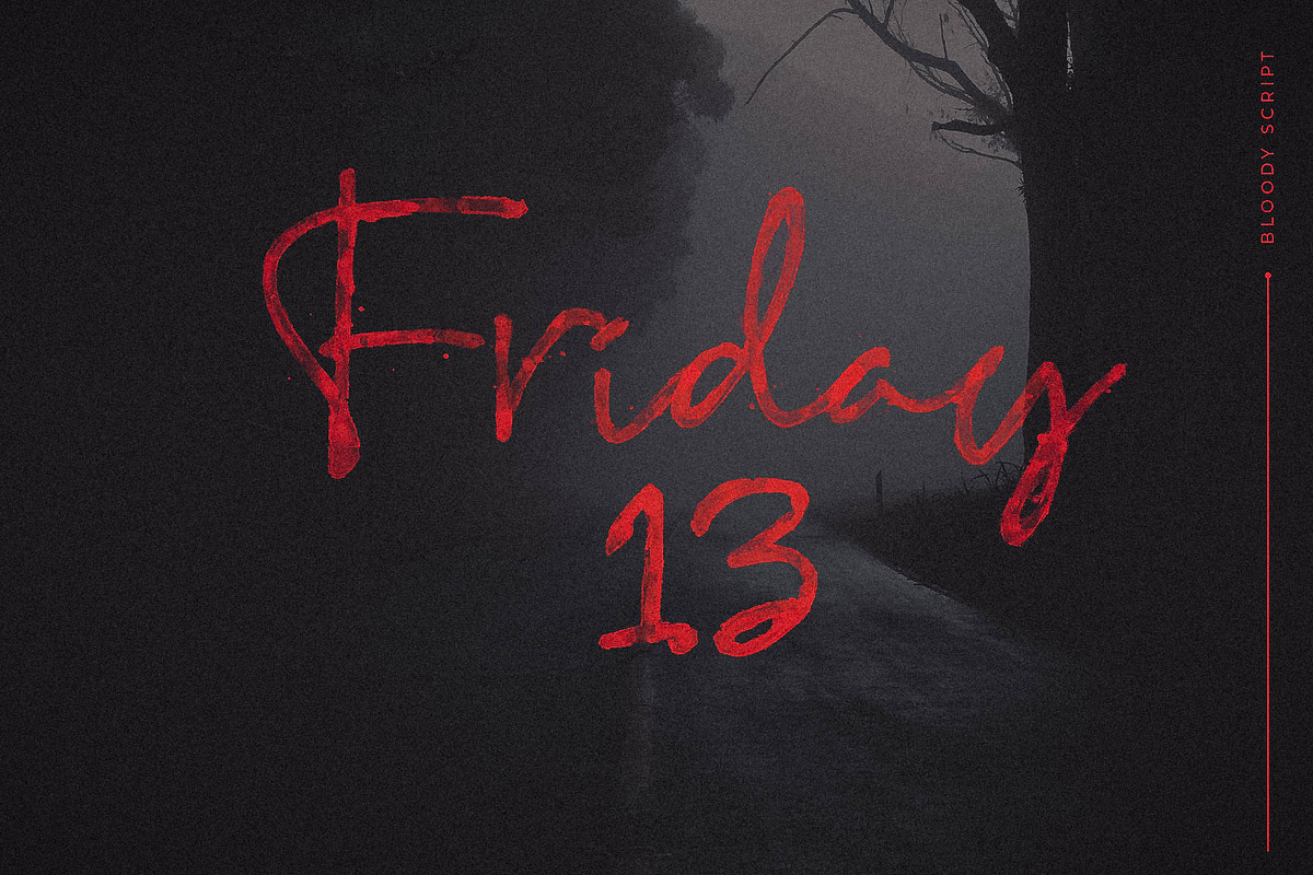 Bloody Script SVG Font, a Font by Awanstudio