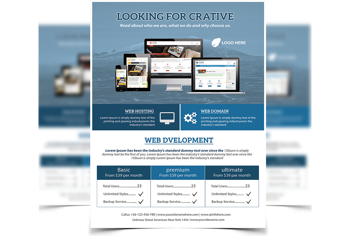 Website Design Flyer, a Flyer Template by TheGraphicsWorld
