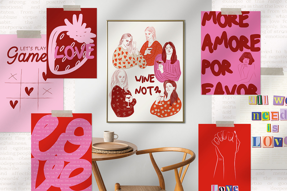 Poem of Love posters printable | Creative Market