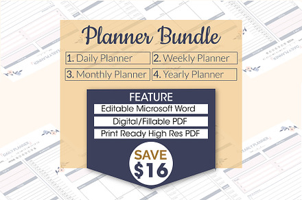 MEGA PLANNER BUNDLE | Creative Market