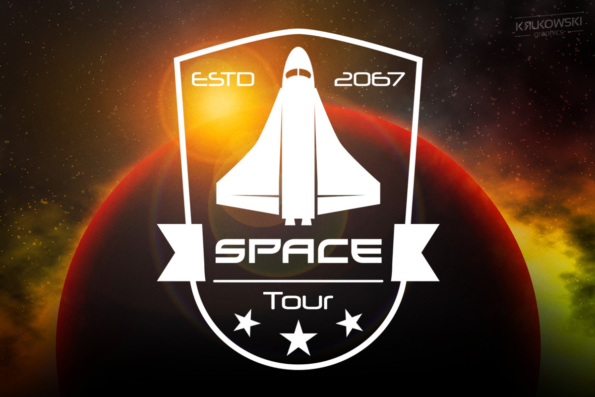 Space Sci-Fi Emblems Badges Logos, a Branding & Logo Template by ...