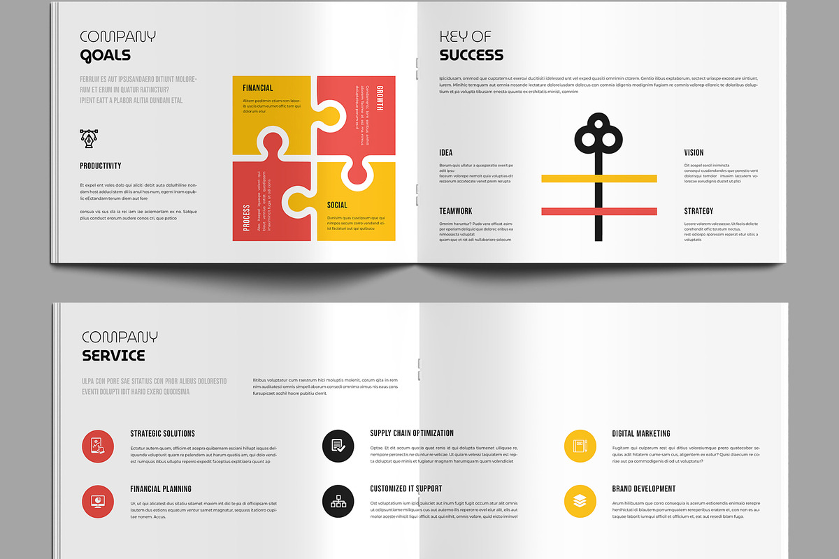 Business Pitch Deck Brochure Layout