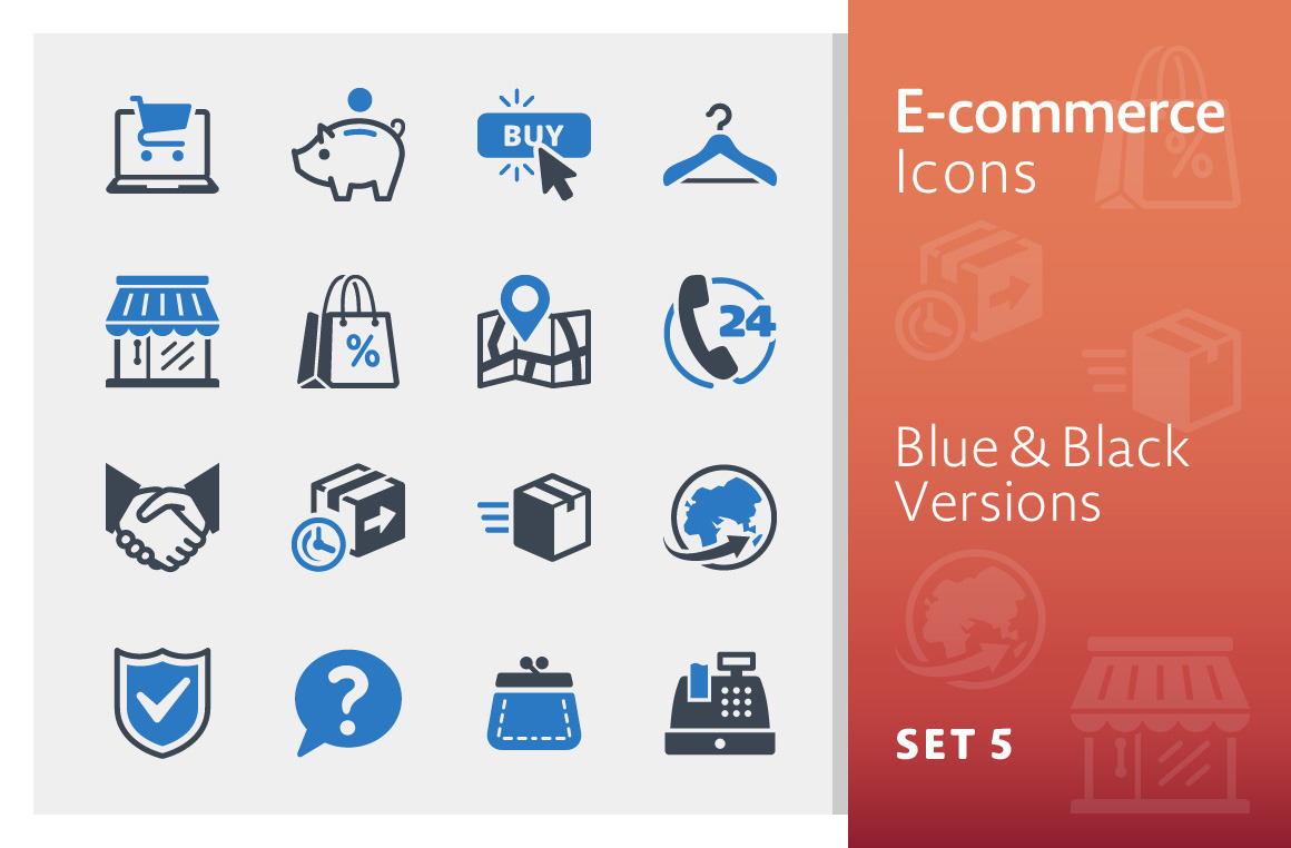 E-commerce Icons Set 5 - Blue Series, an Outline Icon by introwiz1