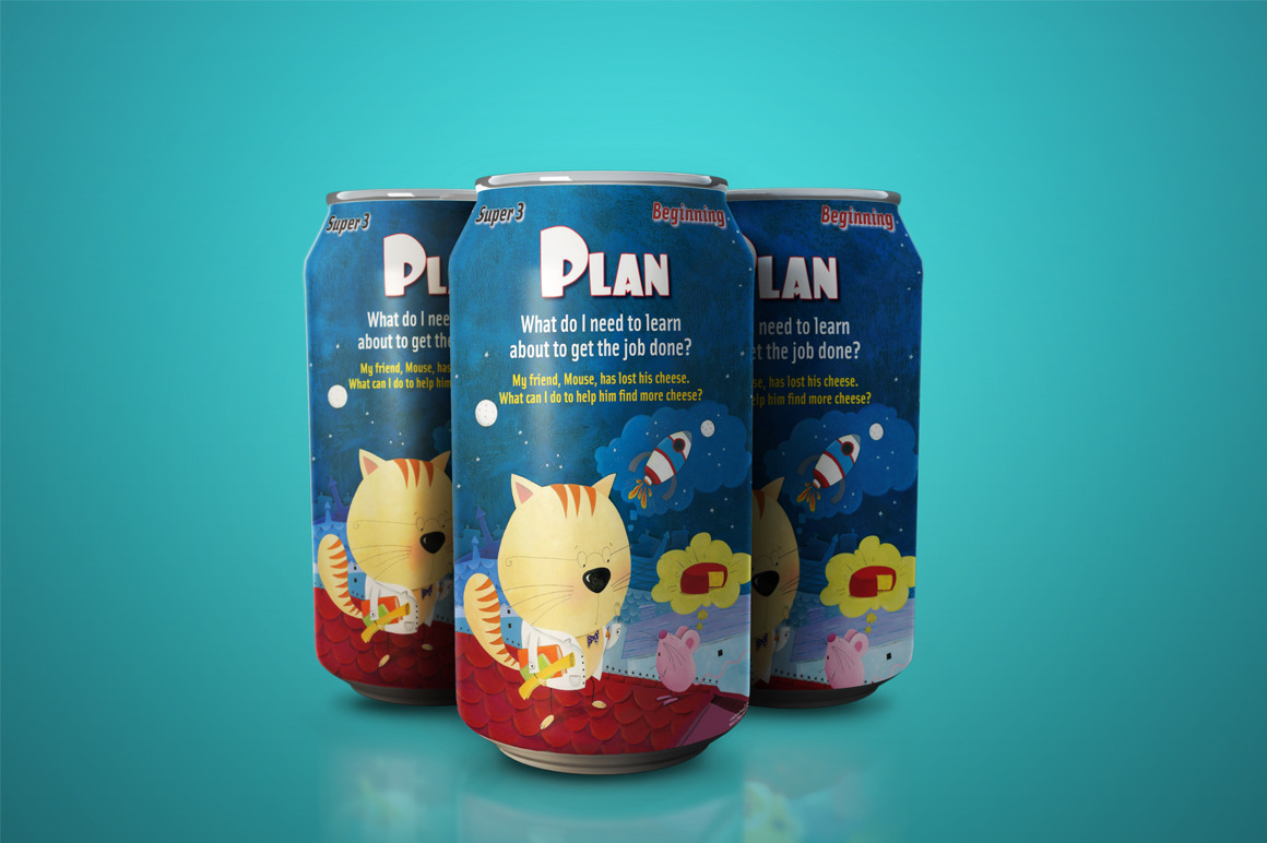 3 Realistic Can Mockups for PS, a Product Mockup by Creative Graphics