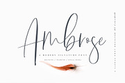 Ambrose Font, a Script Font by Calamar Studio