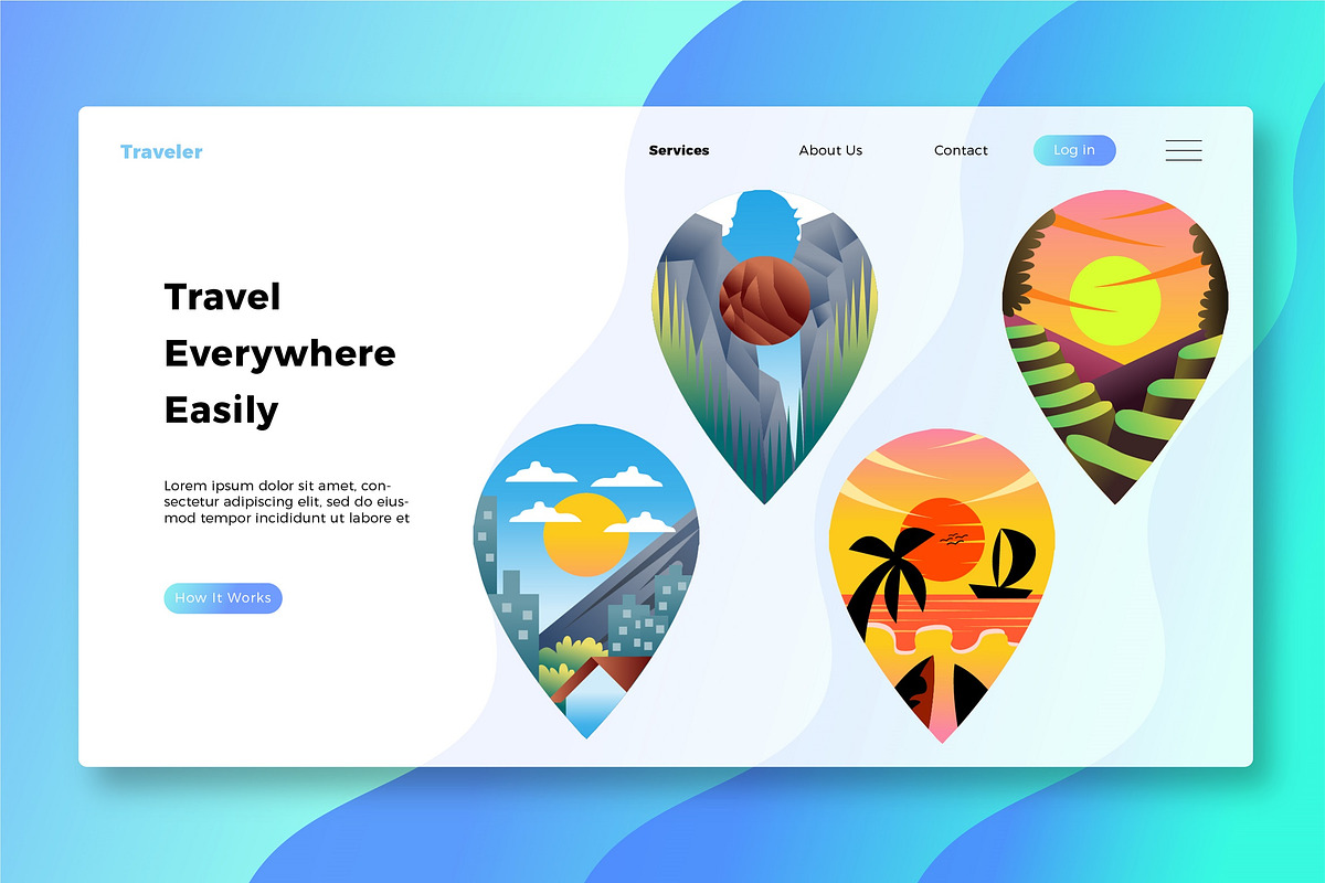 Travel Destination - Banner and Land, a Templates & Theme by AQR Studio ...
