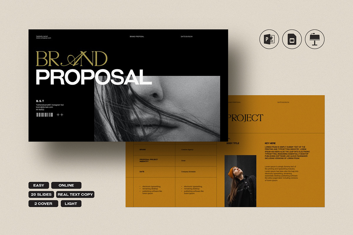 Brand Proposal Template, a Presentation Template by GoldenPixelStudio