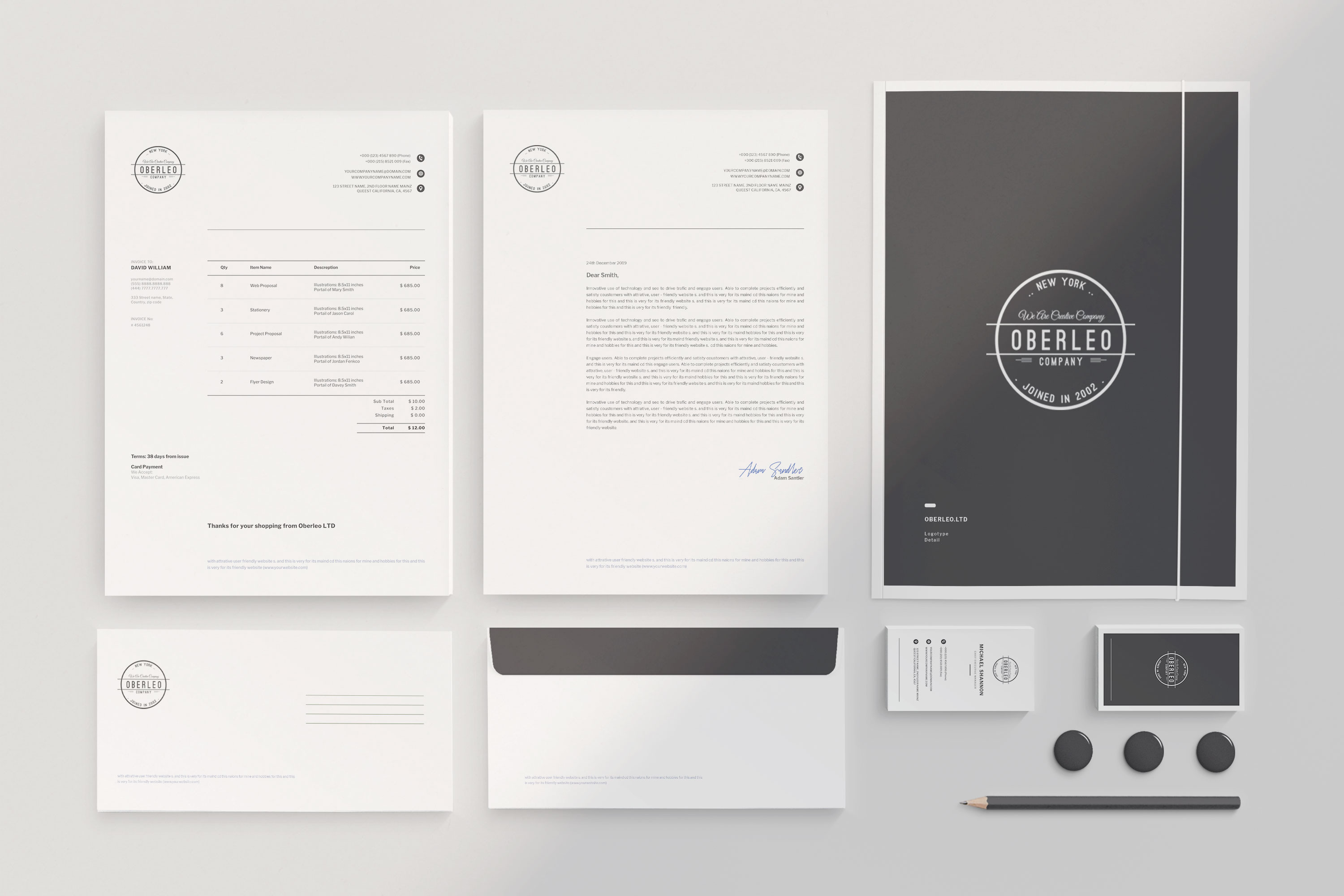 Corporate Identity, a Stationery Template by UX-group