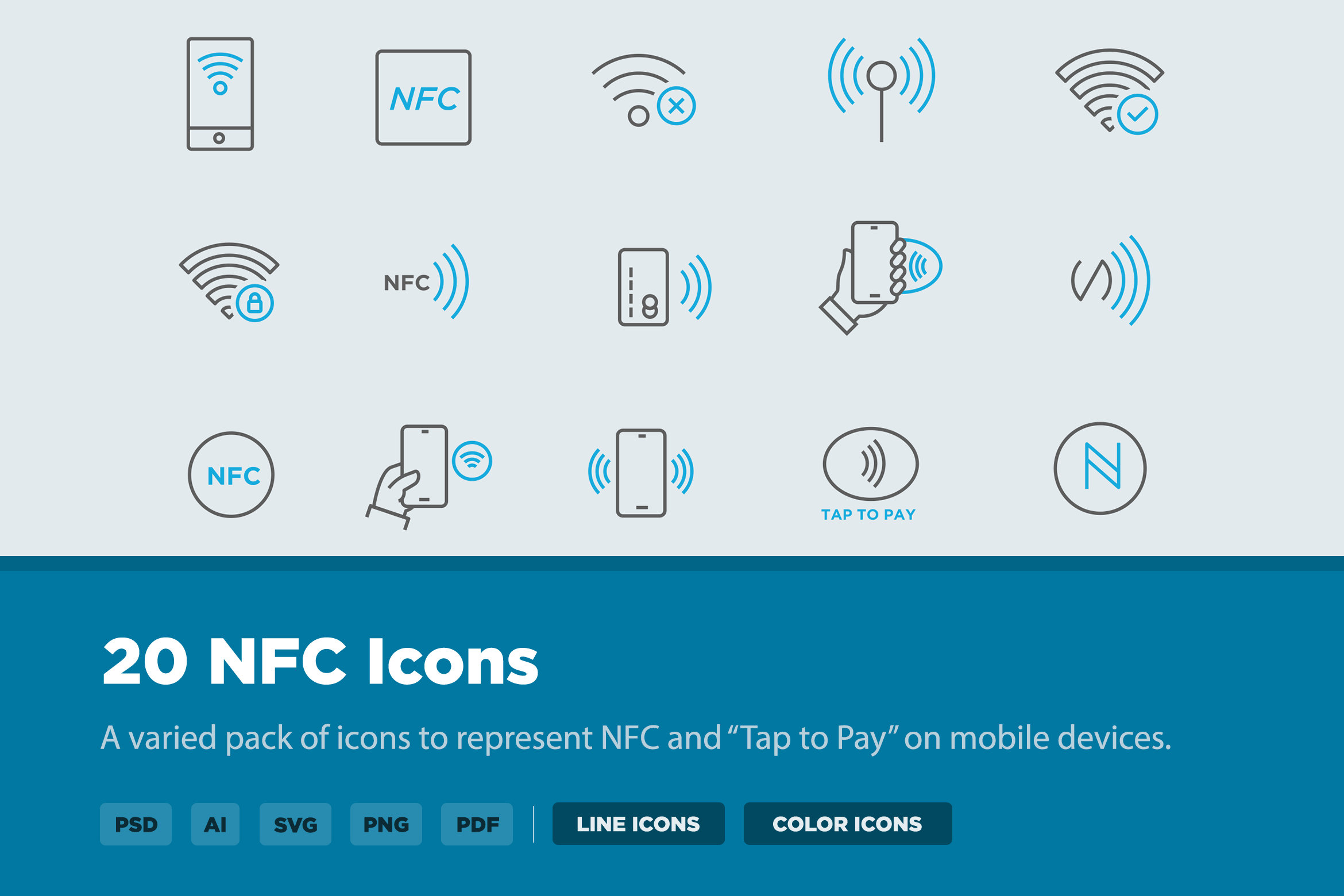 20 NFC Icons, an Icon by Creative VIP | Creative Market