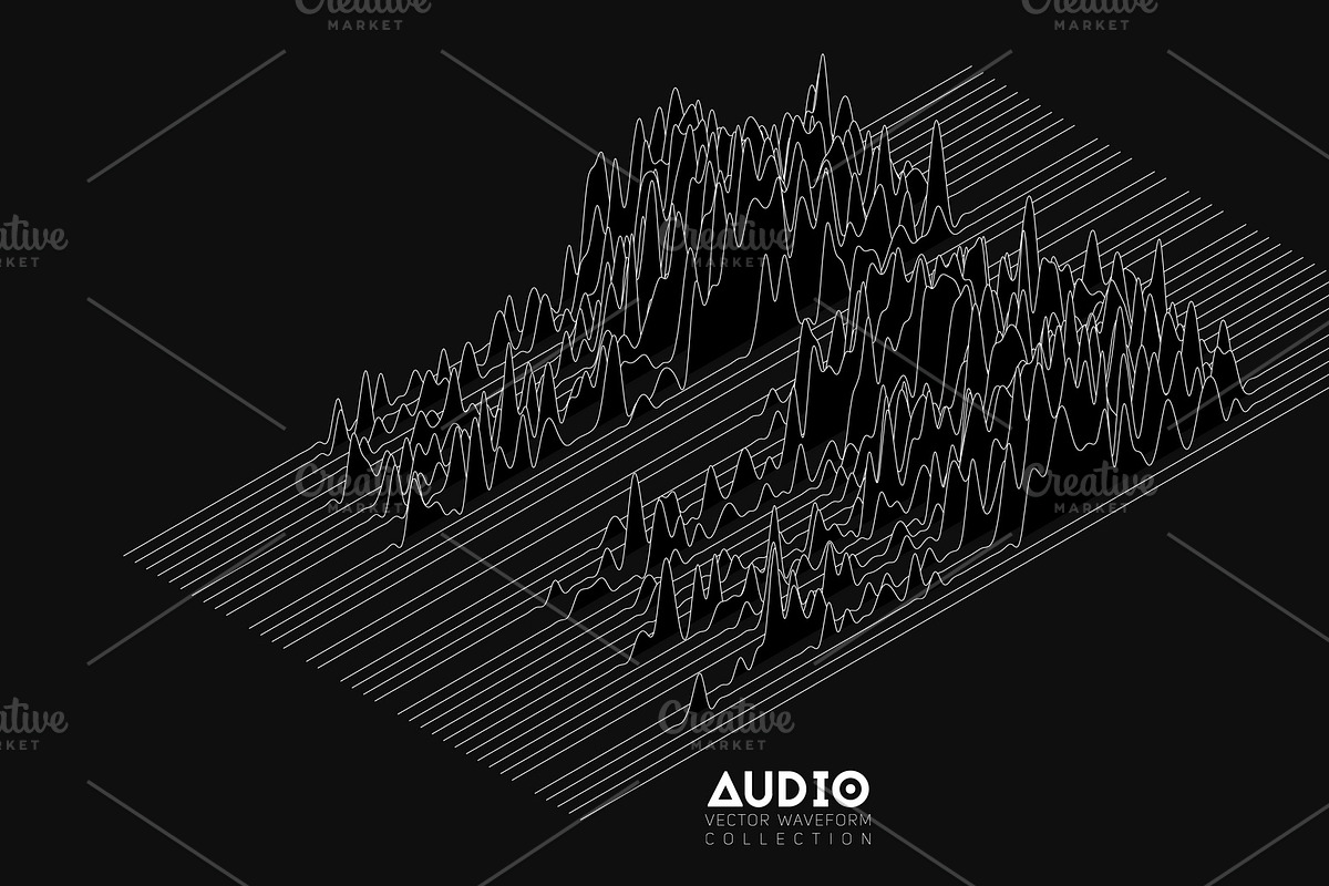 18 Audio Waveforms, an Object Graphic by GarryKillian