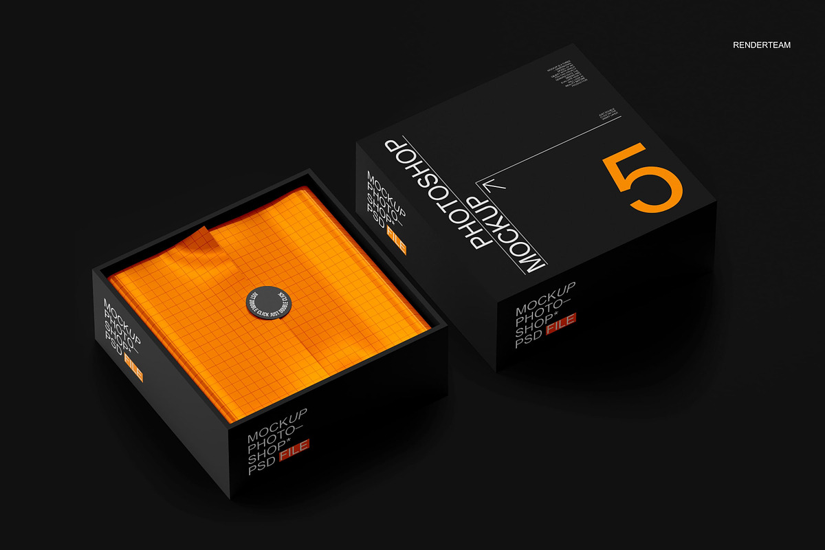 Paper Box Mockup Set (4 PSD)
