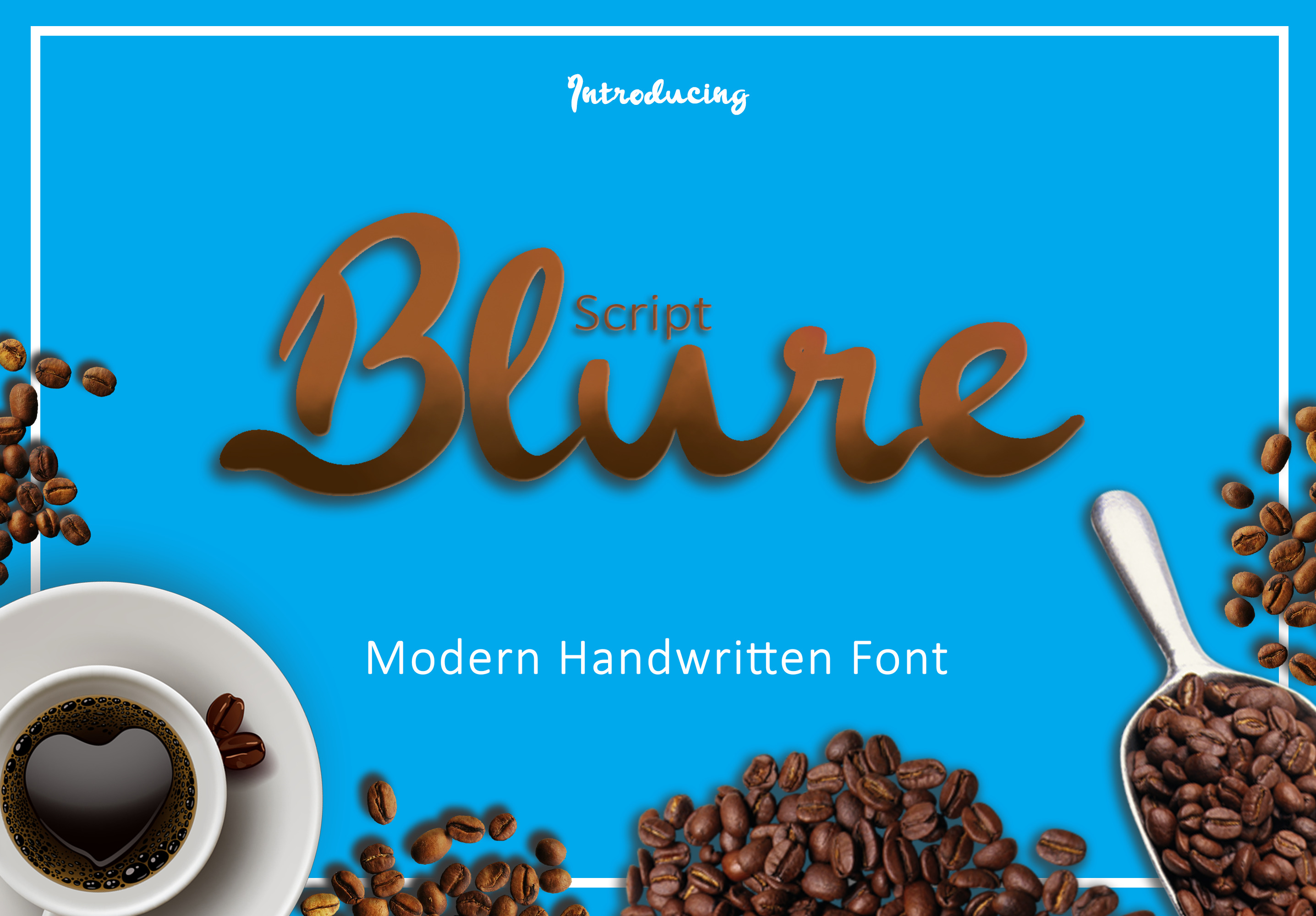BLURE Script, a Script Font by futureisyesterday