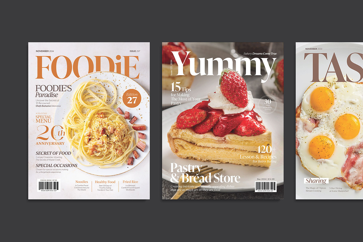 Cooking Food Magazine Cover Template, a Magazine Template by BrandPacks