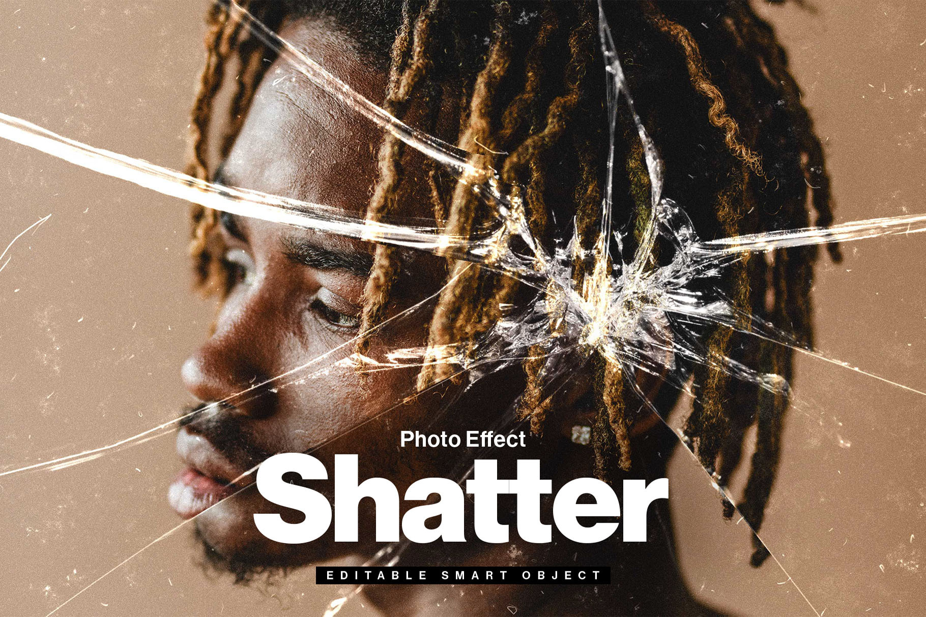 Shatter Broken Glass Photo Effect, a Layer Style Add-On by DesignerCandies