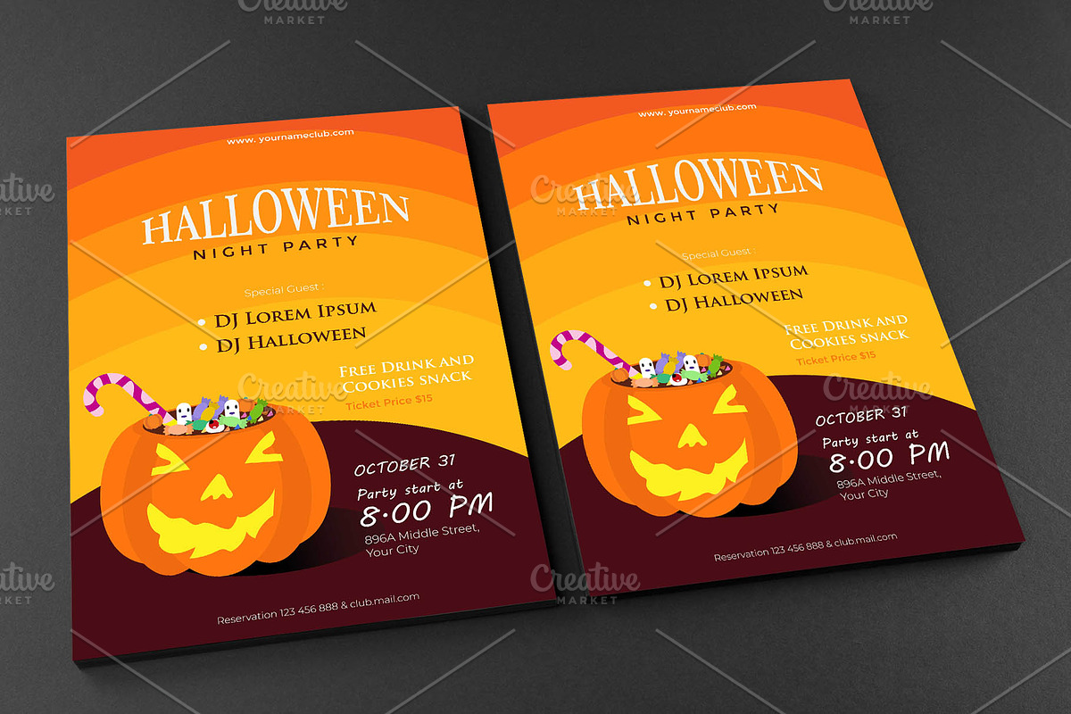 Halloween Candy Flyer, a Flyer Template by bungamustia