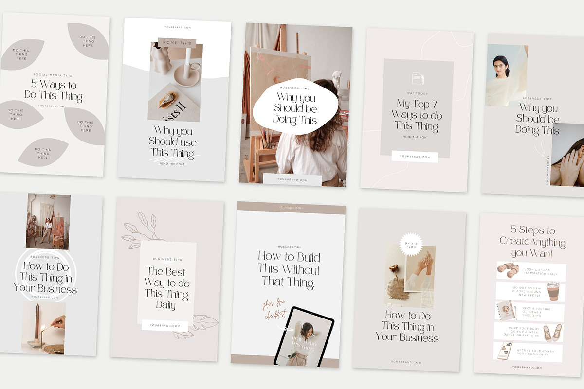 Animated Video Pinterest Pin Templates