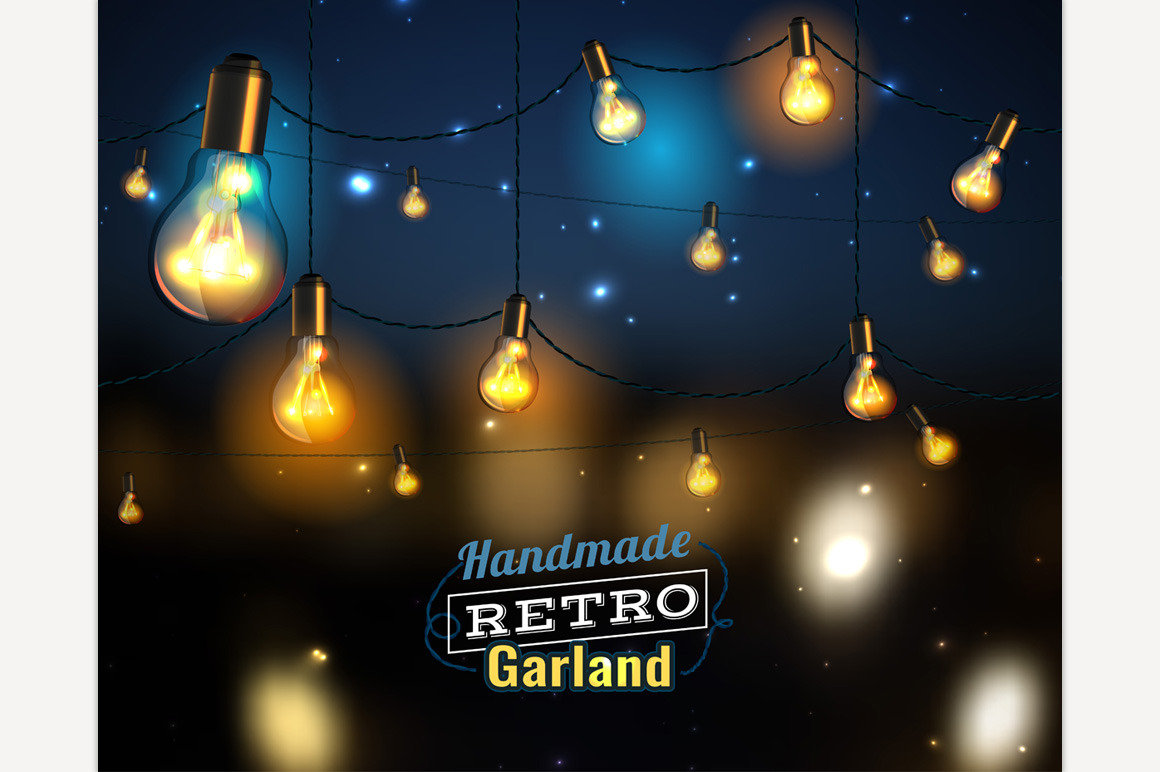 Lighting Garland, a Decorative Illustration by Anna's Shop | Creative ...