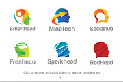 6 Head Logos | Branding & Logo Templates ~ Creative Market