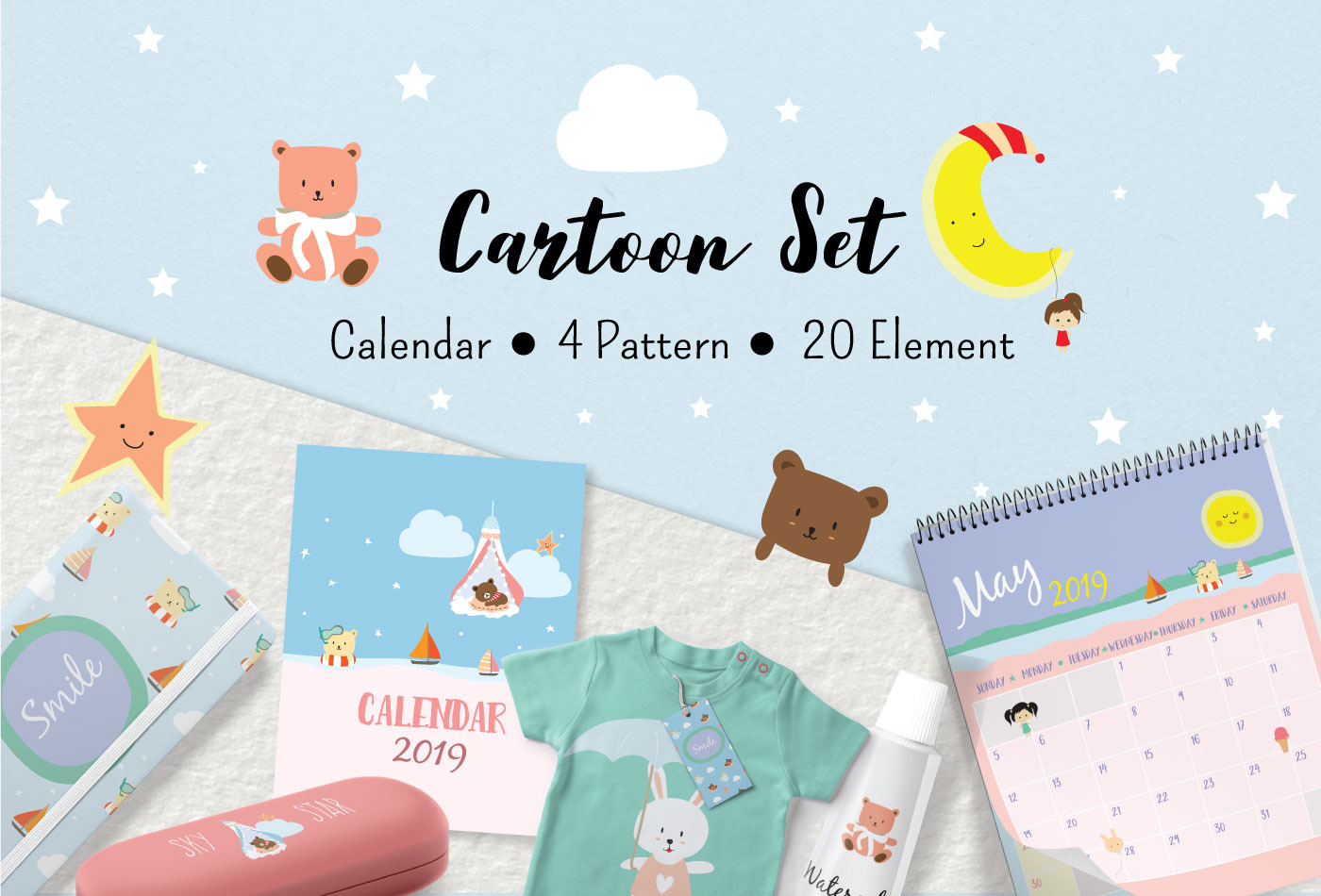 Adorable animal calendar 1# 2019, an Animal Illustration by Piixypeach