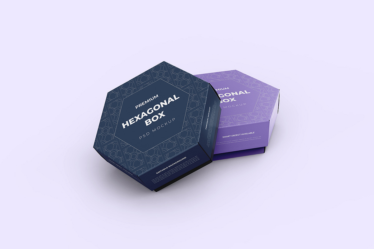 Hexagonal Paper Box Packaging Mockup, a Packaging Mockup by Ram Studio