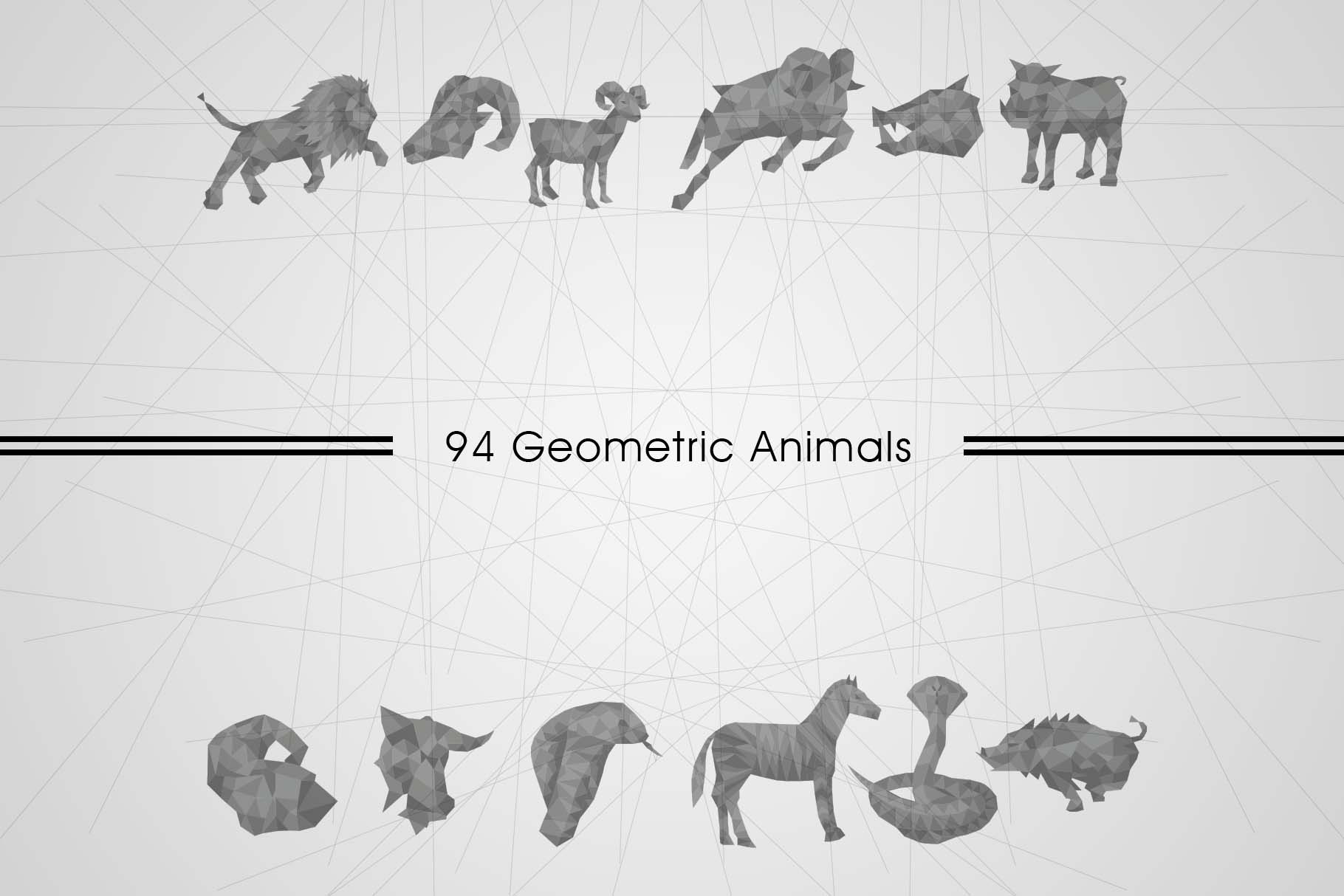 94 Geometric Animals | Animal Illustrations ~ Creative Market