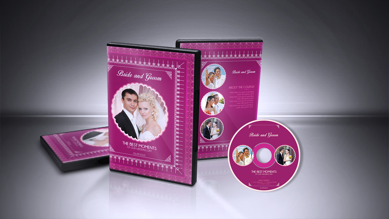 Wedding DVD Cover & CD Label v001, a Stationery Template by Star ...