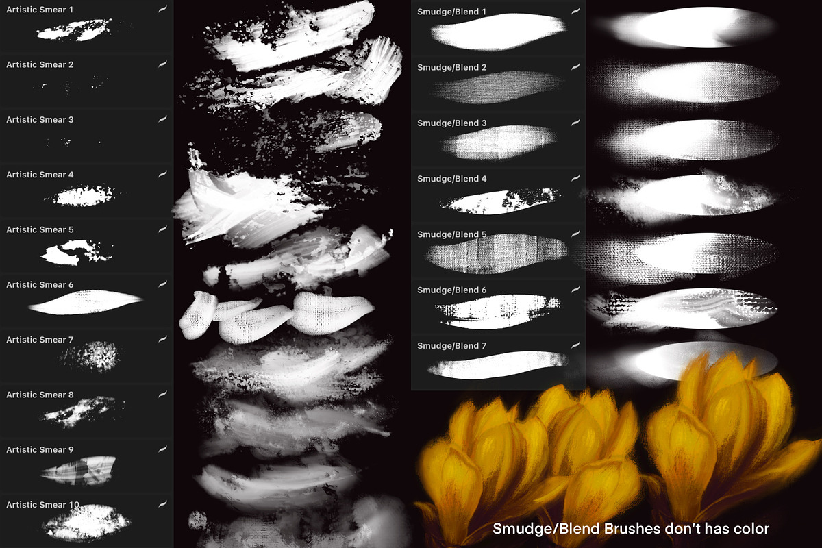 Oil Brushes for Procreate, a Brush Add-On by OlgaRom