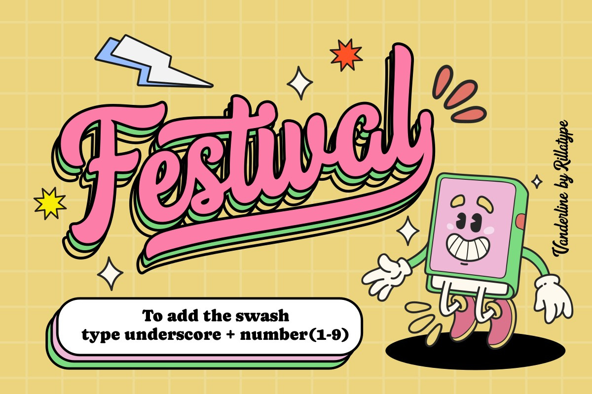 Vanderlin Retro Script Font, a Script Font by Rillatype