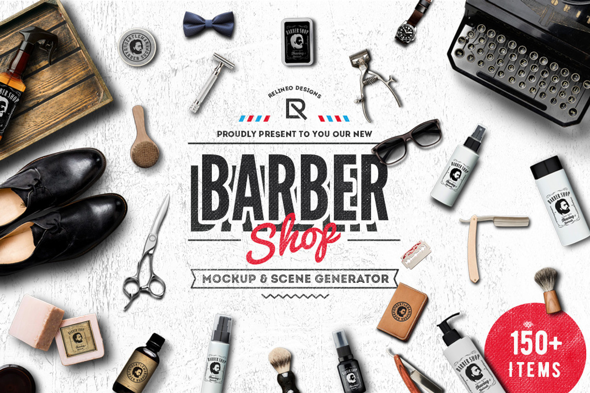 Barber Shop - Mockup Generator, a Product Mockup by relineo.mock-ups