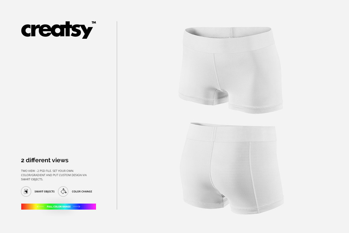 Compression Shorts Mockup Set, a Bottom Mockup by Creatsy